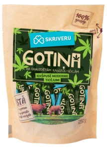 "Skriveru Gotina" lehmakommid kanepiseemnetega 250g | Skrīveru Saldumi
